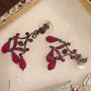 Jewelry | Antique Red Rose Dangle Earrings | Poshmark